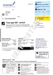 British Gas Bill | Download new editable PSD templates