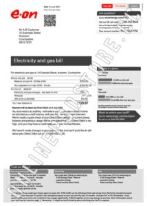 EON Bill UK | Download new editable PSD templates
